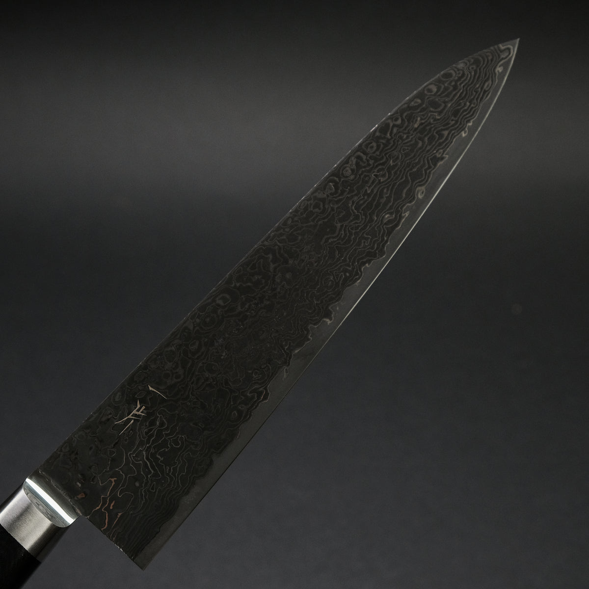 Hitohira FJ SG2 Nickel Damascus Black Gyuto 210mm Linen Micarta Handle ...